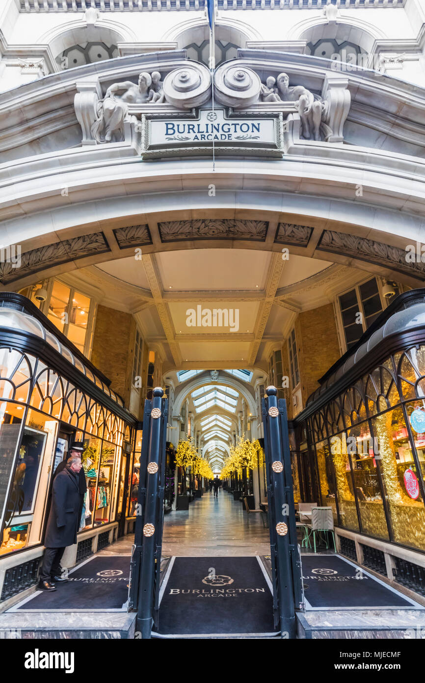 England, London, Burlington Arcade Stock Photo - Alamy