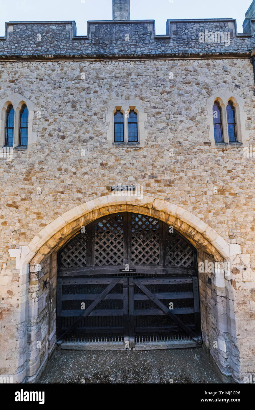 England, London, Tower of London, Traitors Gate Stock Photo - Alamy