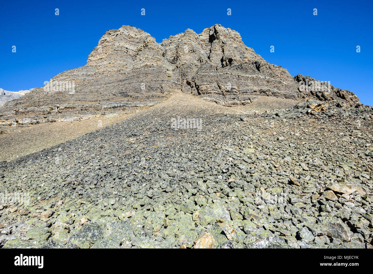 Banff National Park, destruction, landslide, landslip, mountain, stones ...