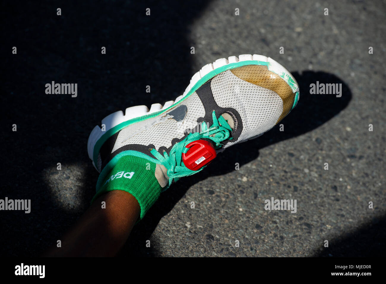 GOLD COAST, AUSTRALIA - APRIL 8: Electronic Timing Tag in the Women's ...