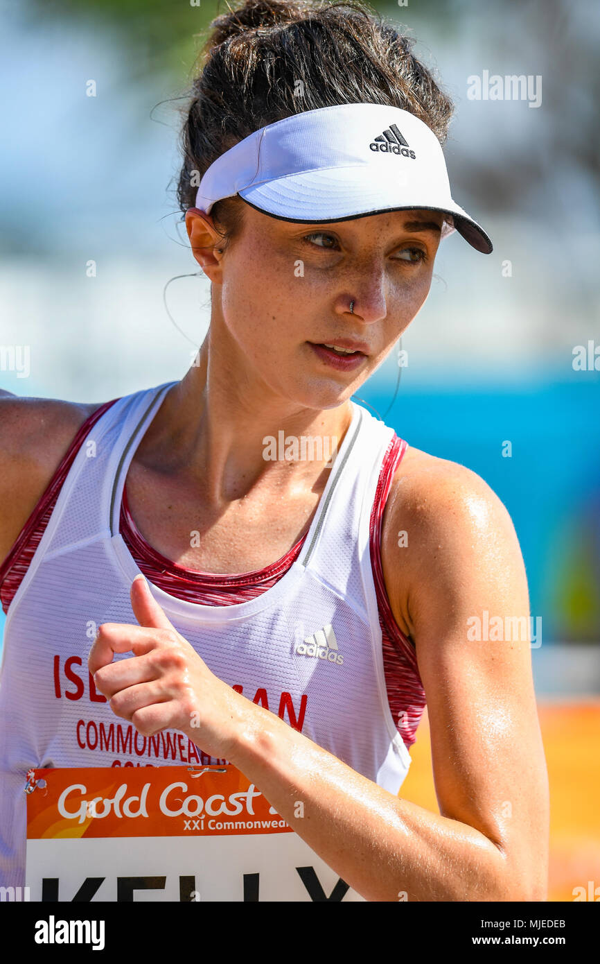 GOLD COAST, AUSTRALIA - APRIL 8: Erika Kelly of Isle of Man competing ...