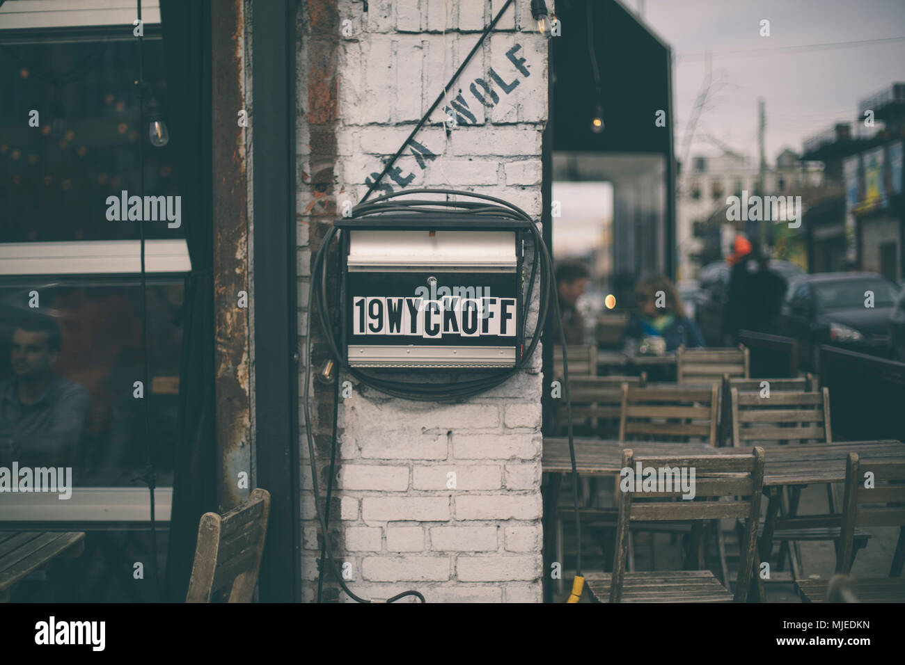 mail box of a bar and cafe of bushwick area Stock Photo - Alamy