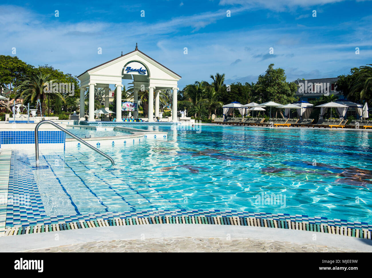 Huge pool, Beaches resort, Providenciales, Turks and Caicos Stock Photo ...