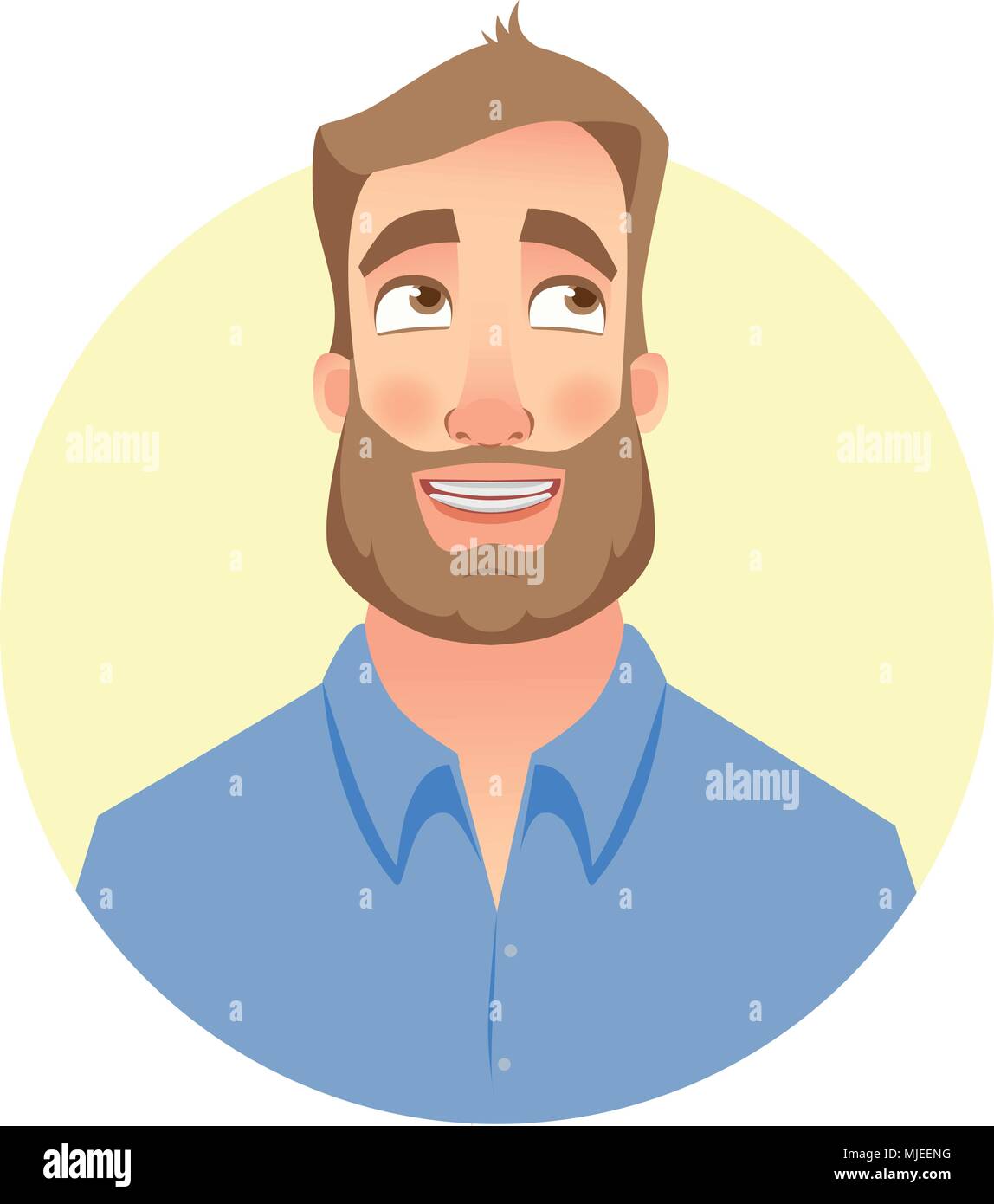 Smiling face businessman Stock Vector Images - Alamy