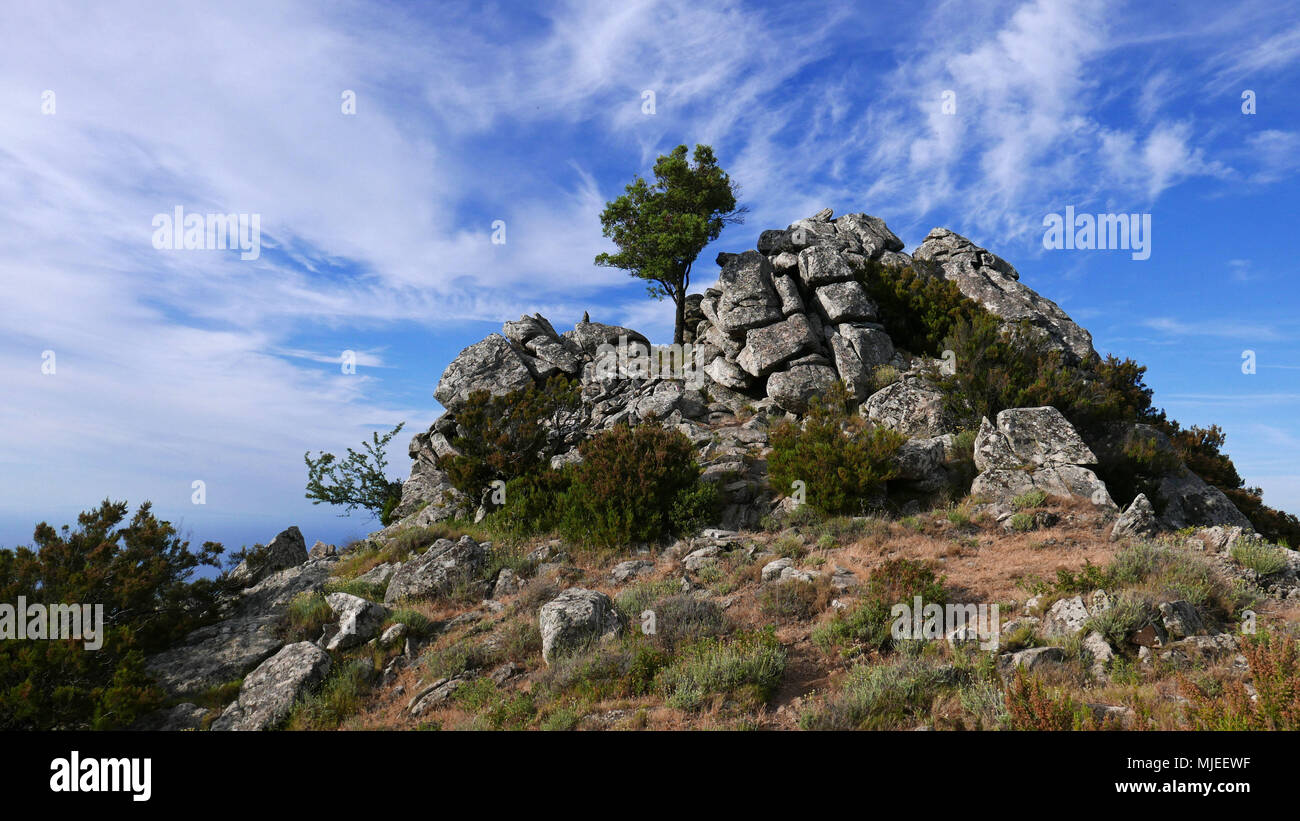 Italy, Elba island, Mt. Perone Stock Photo - Alamy