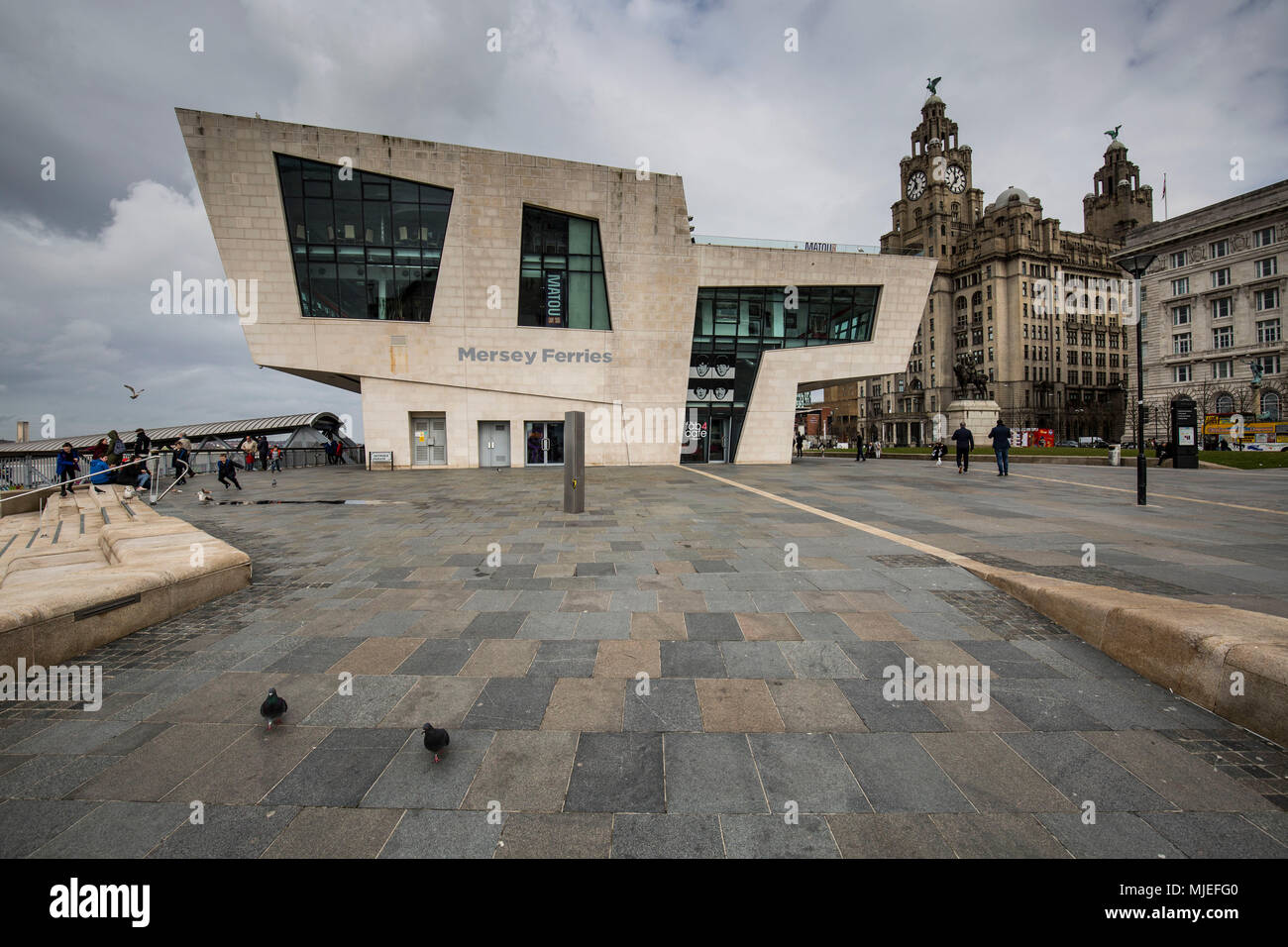 Europe, England, United Kingdom, Liverpool - Mersey Ferries Terminal ...