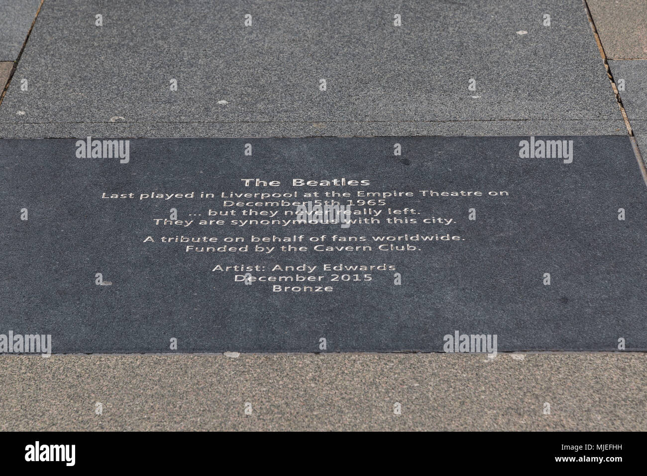 Europe, England, United Kingdom, Liverpool - The Beatles Memorial Plate ...