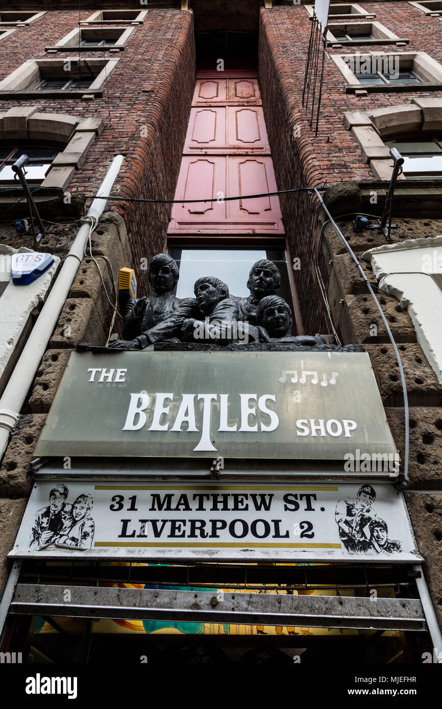 Europe, England, United Kingdom, Liverpool - The Beatles Shop Stock ...