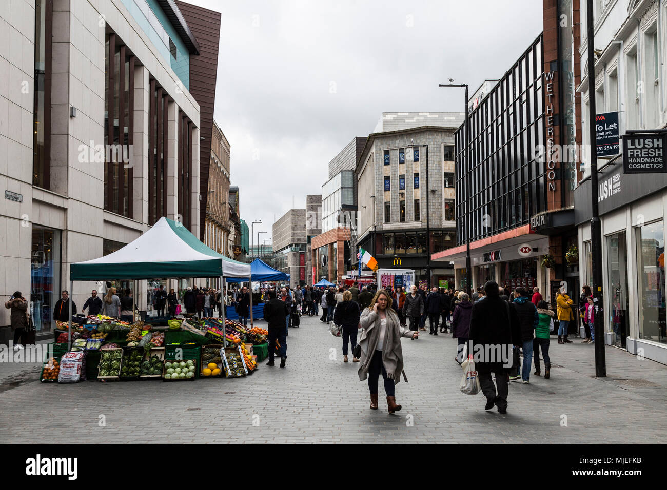 Europe, England, United Kingdom, Liverpool street scene Stock Photo - Alamy