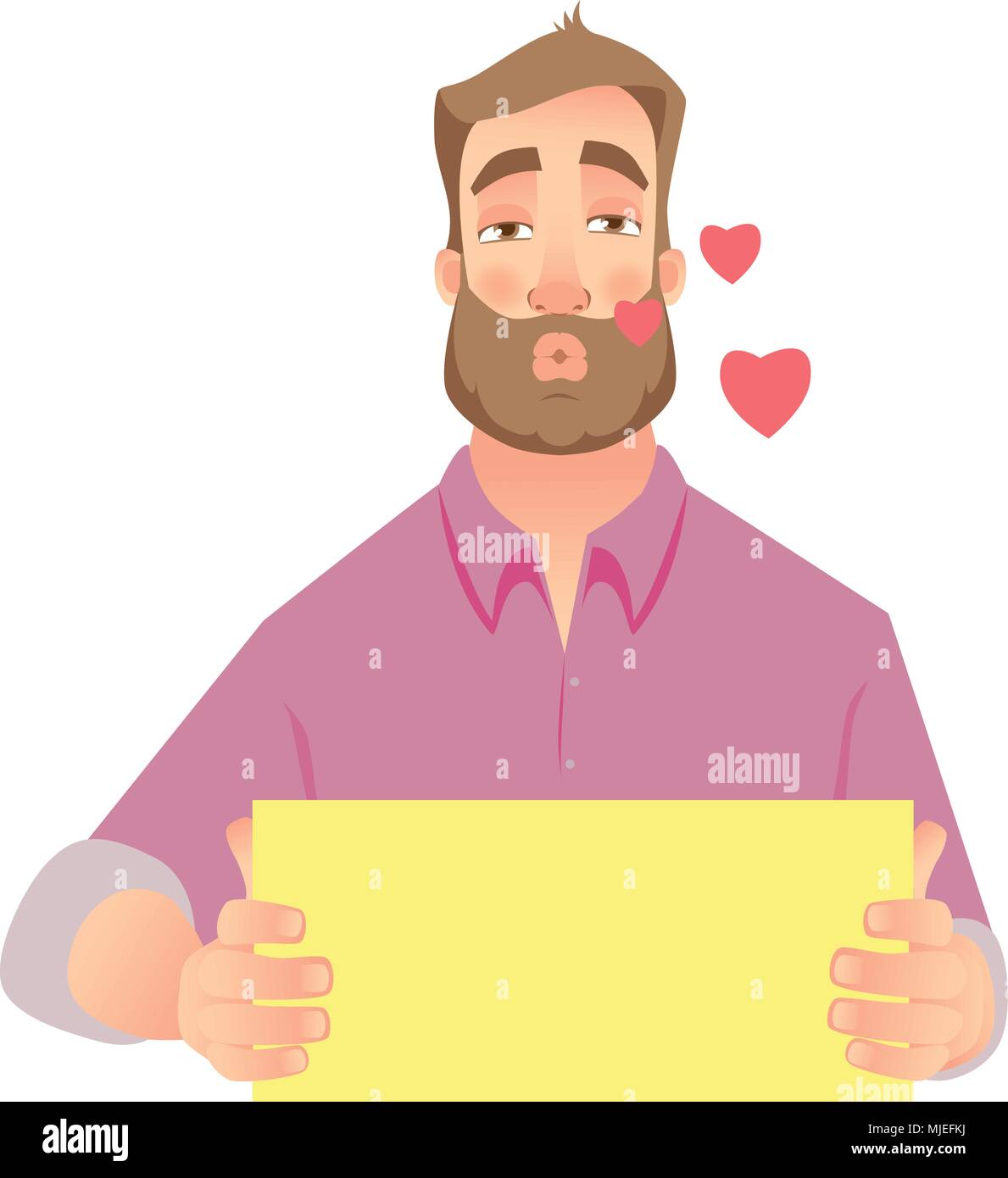 Hand businessman holding ad Stock Vector Images - Alamy