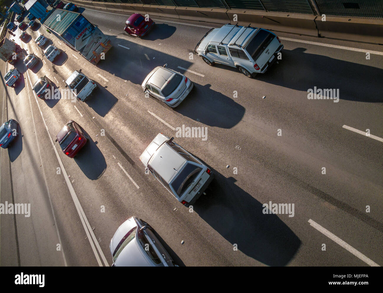 Aerial View Traffic Jam Rush Hour High Resolution Stock Photography and ...