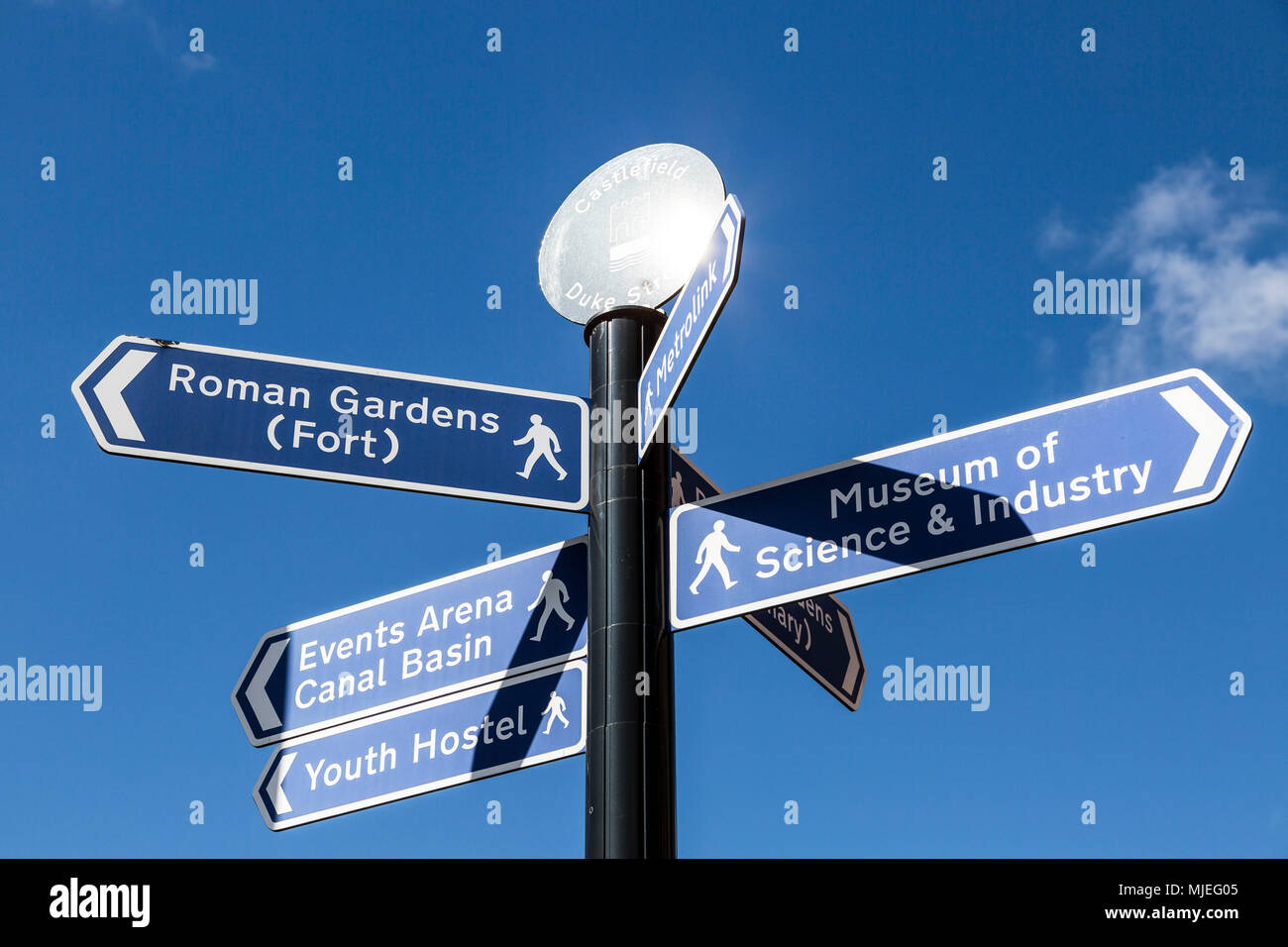 Manchester direction signs hi-res stock photography and images - Alamy