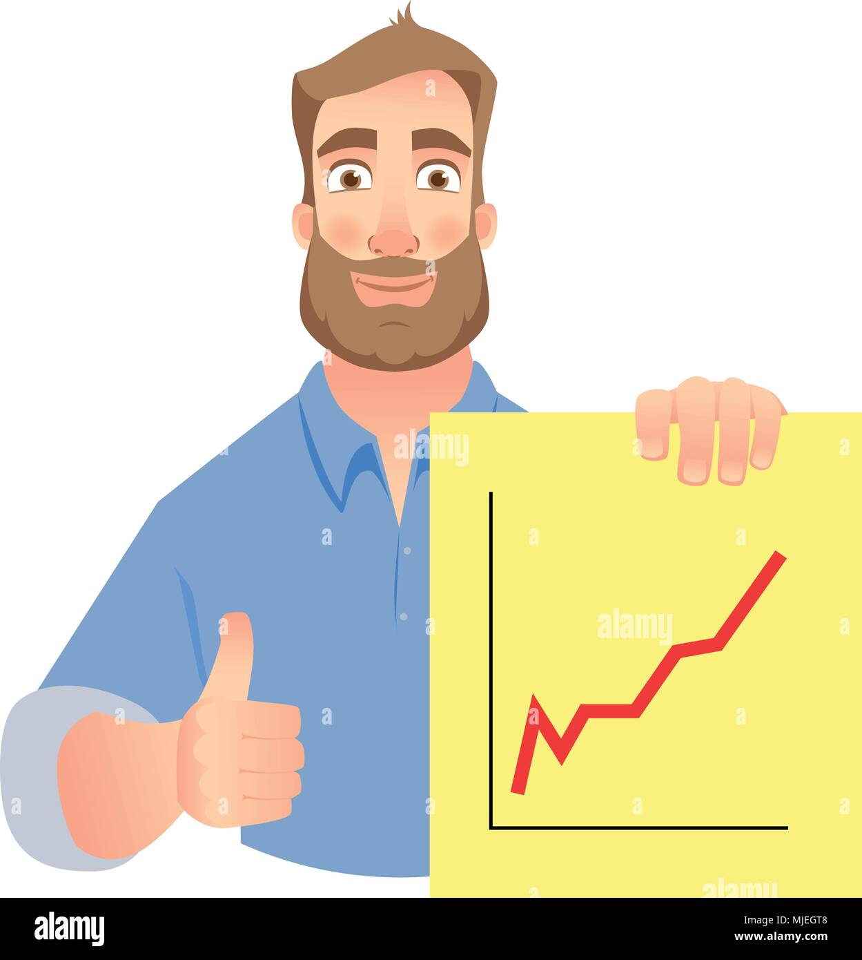 Cartoon character chart graph hi-res stock photography and images - Alamy