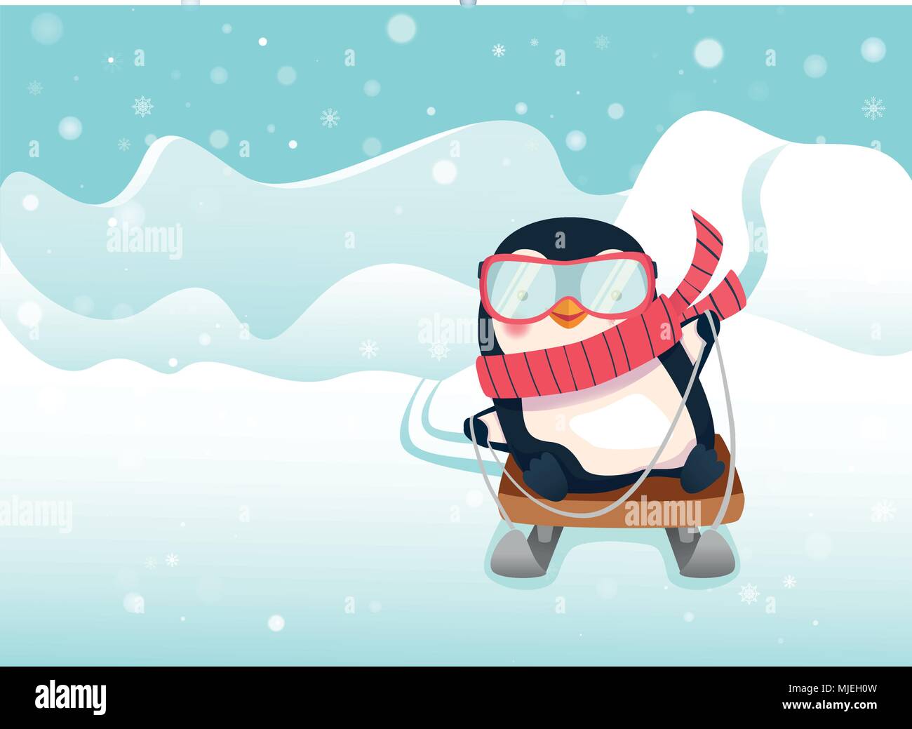 Penguin sledding hi-res stock photography and images - Alamy