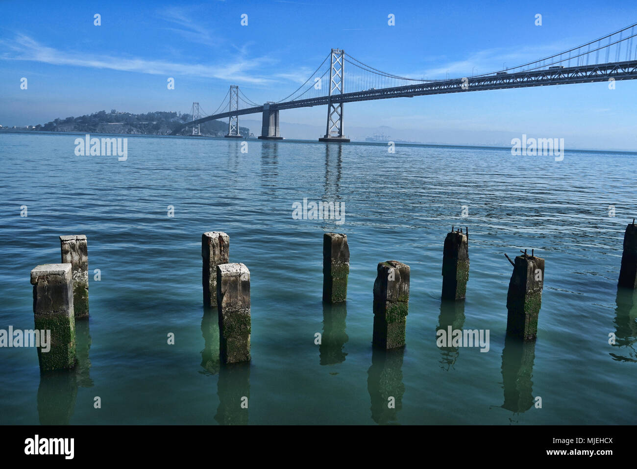Views of the Bay Bridge in San Francisco California Stock Photo - Alamy