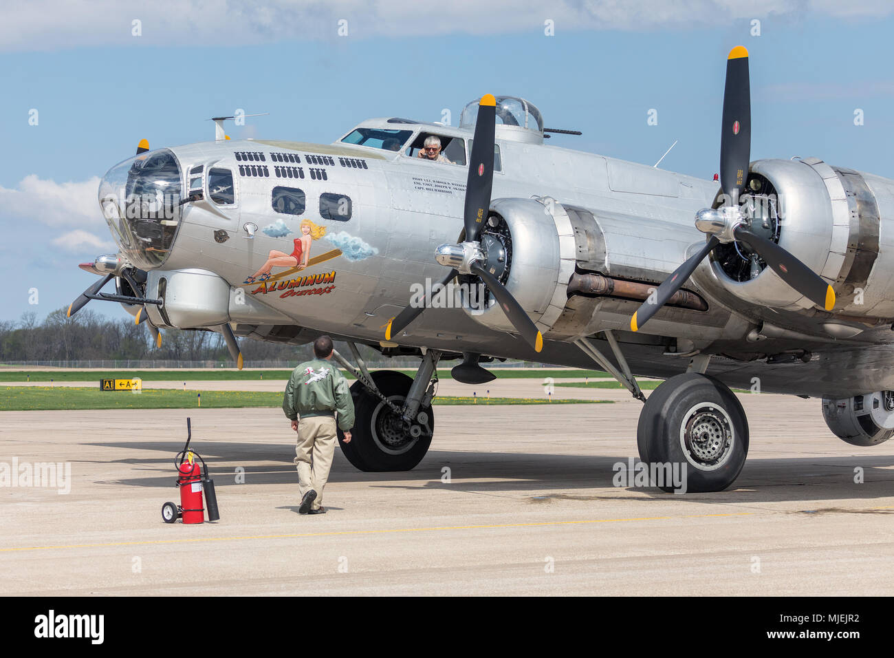Burlington, Iowa, USA. 4th May, 2018. The World War II B-17 bomber ...