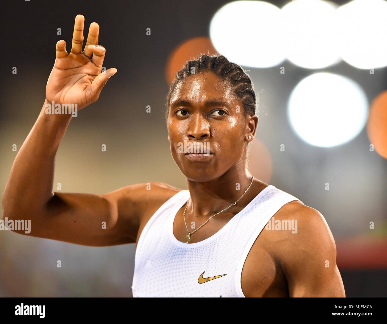 Doha Qatar 4th May 2018 Caster Semenya Of South Africa Celebrates