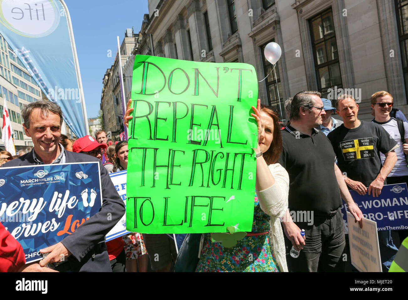 London, UK. 5th May, 2018. Pro Life demonstration and march to ...
