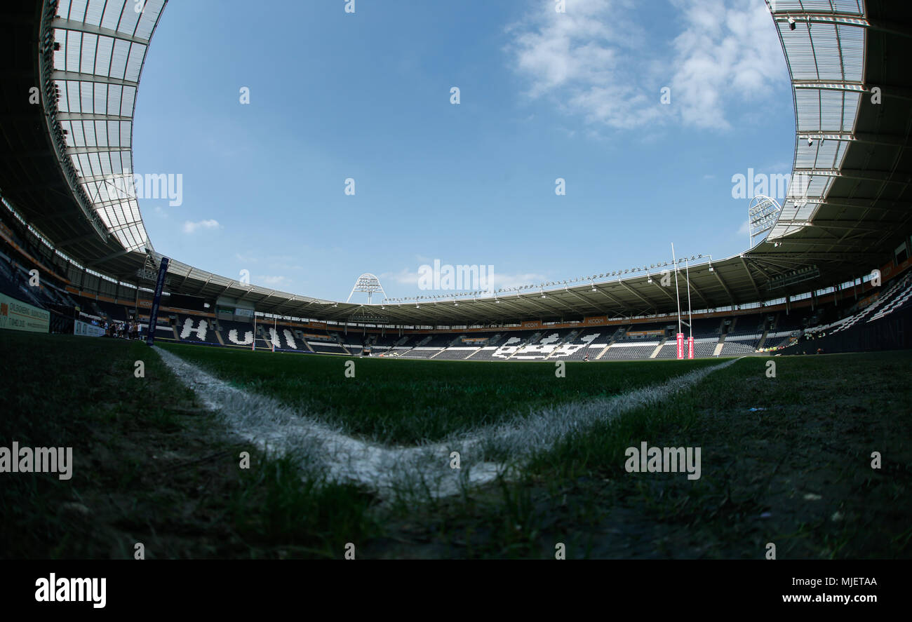 The KCOM Stadium, West Park, Hull, East Yorkshire, 5th May 2018. Betfred Super League Hull FC v ...