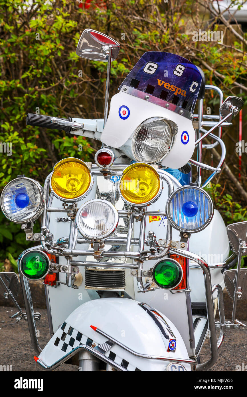 Troon, Ayrshire, UK. 5th May, 2018. Over 100 scooters, riders and ...