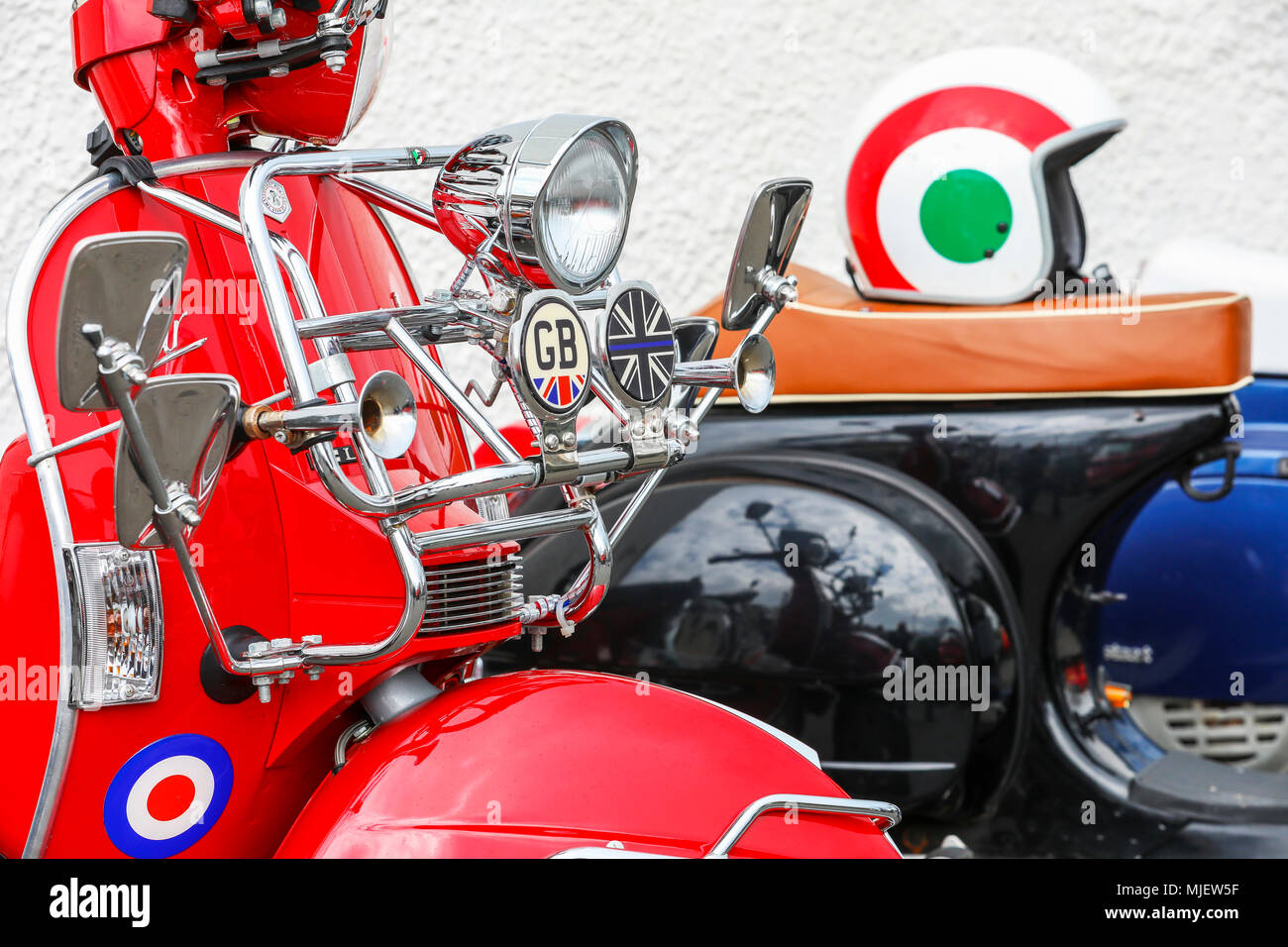 Troon, Ayrshire, UK. 5th May, 2018. Over 100 scooters, riders and ...