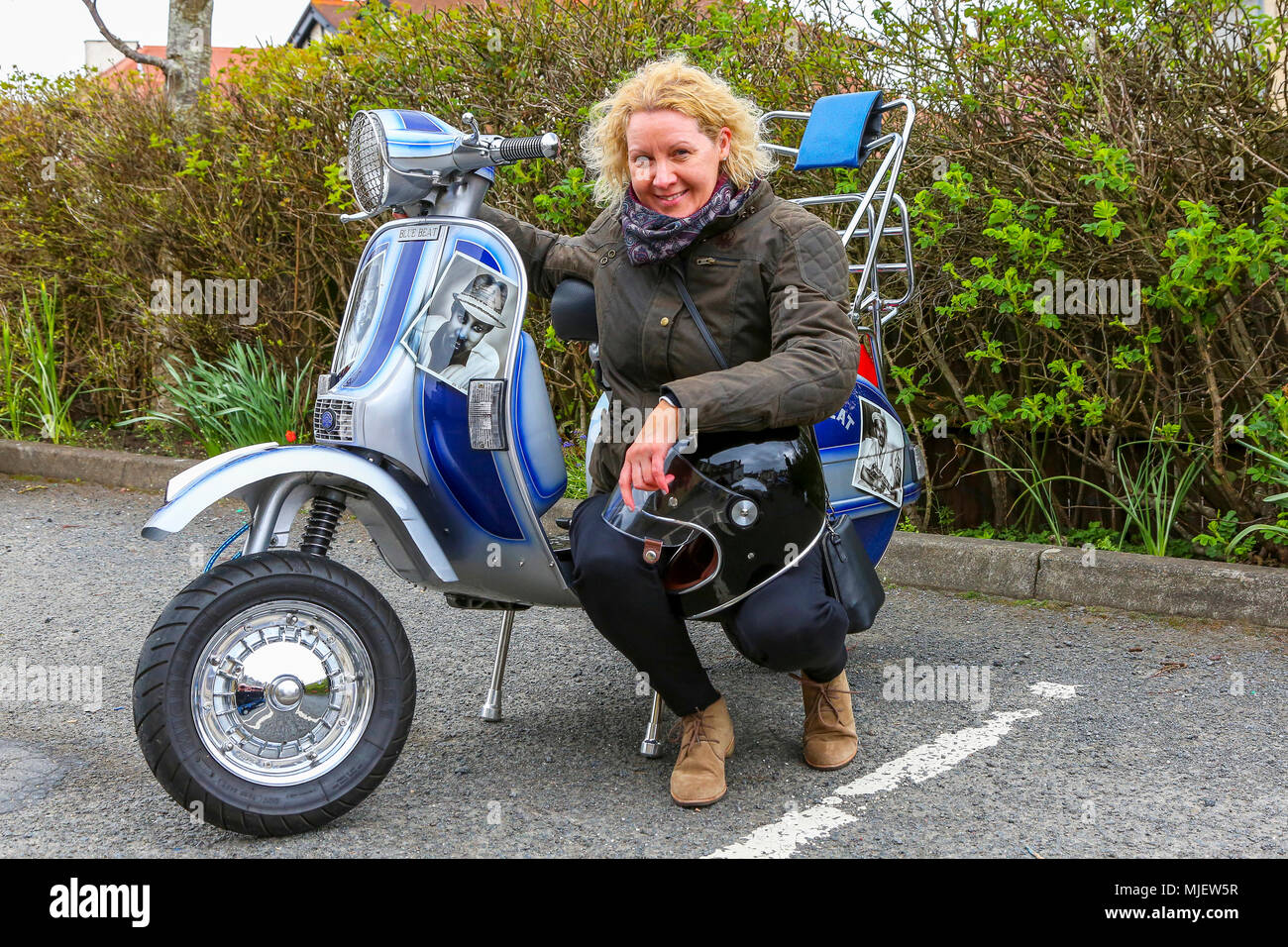 Troon, Ayrshire, UK. 5th May, 2018. Over 100 scooters, riders and ...