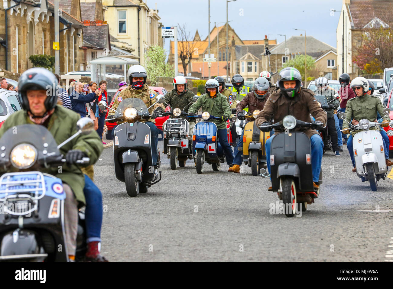 Troon, Ayrshire, UK. 5th May, 2018. Over 100 scooters, riders and ...