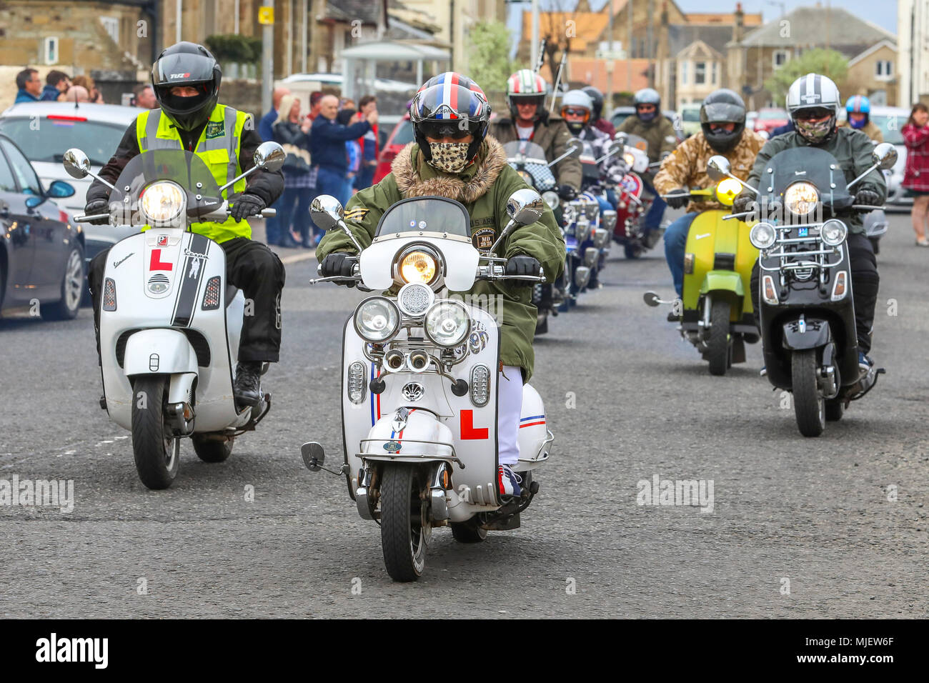 Troon, Ayrshire, UK. 5th May, 2018. Over 100 scooters, riders and ...