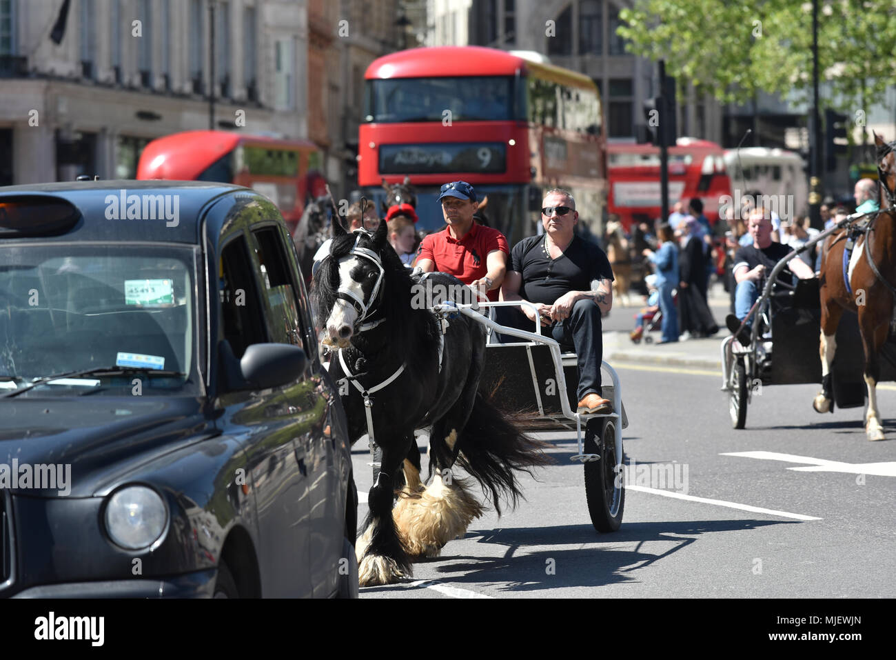 Trafalgar Square, London, UK. 5th May 2018. A number of two wheeled ...