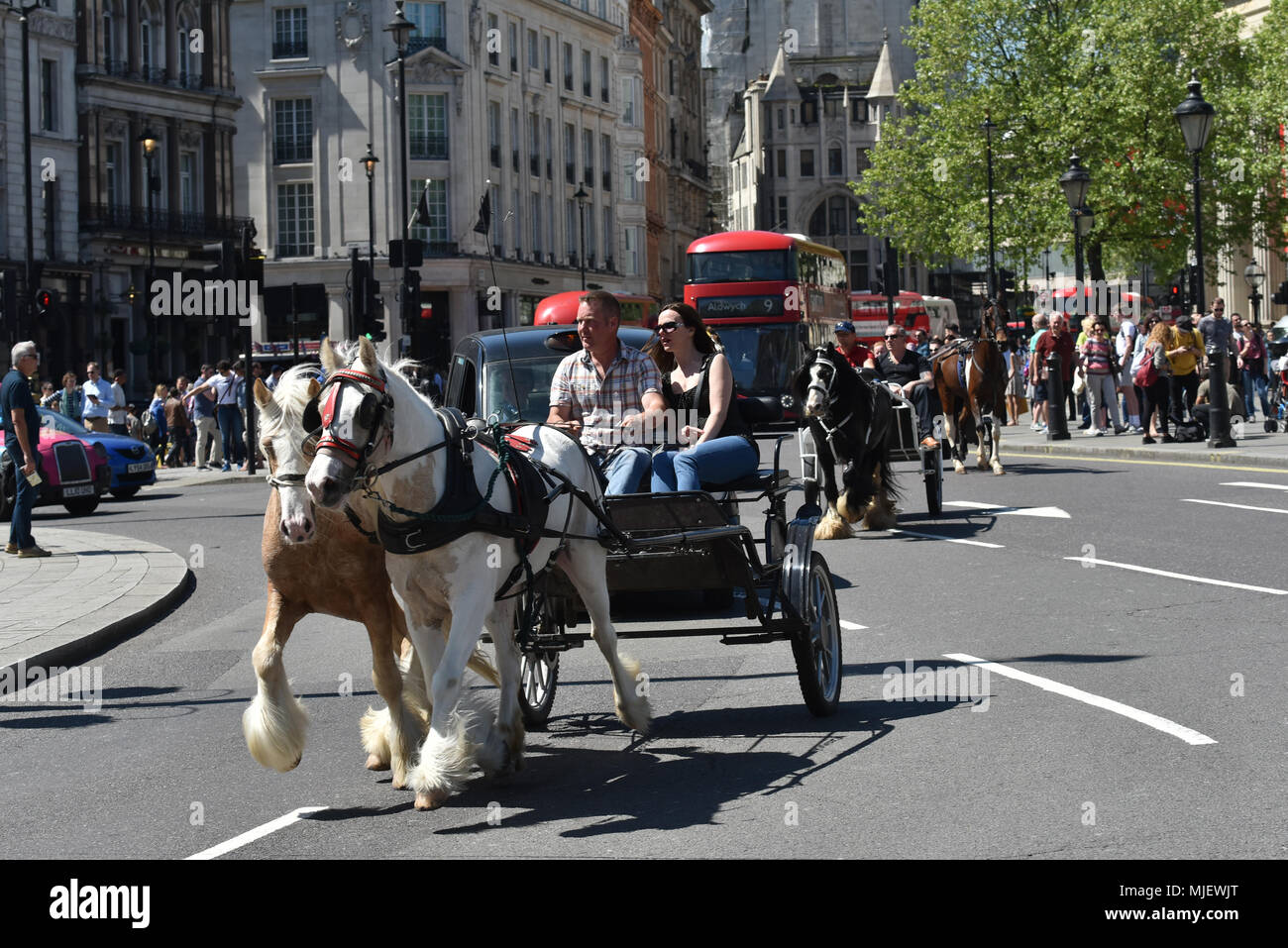 Trafalgar Square, London, UK. 5th May 2018. A number of two wheeled ...