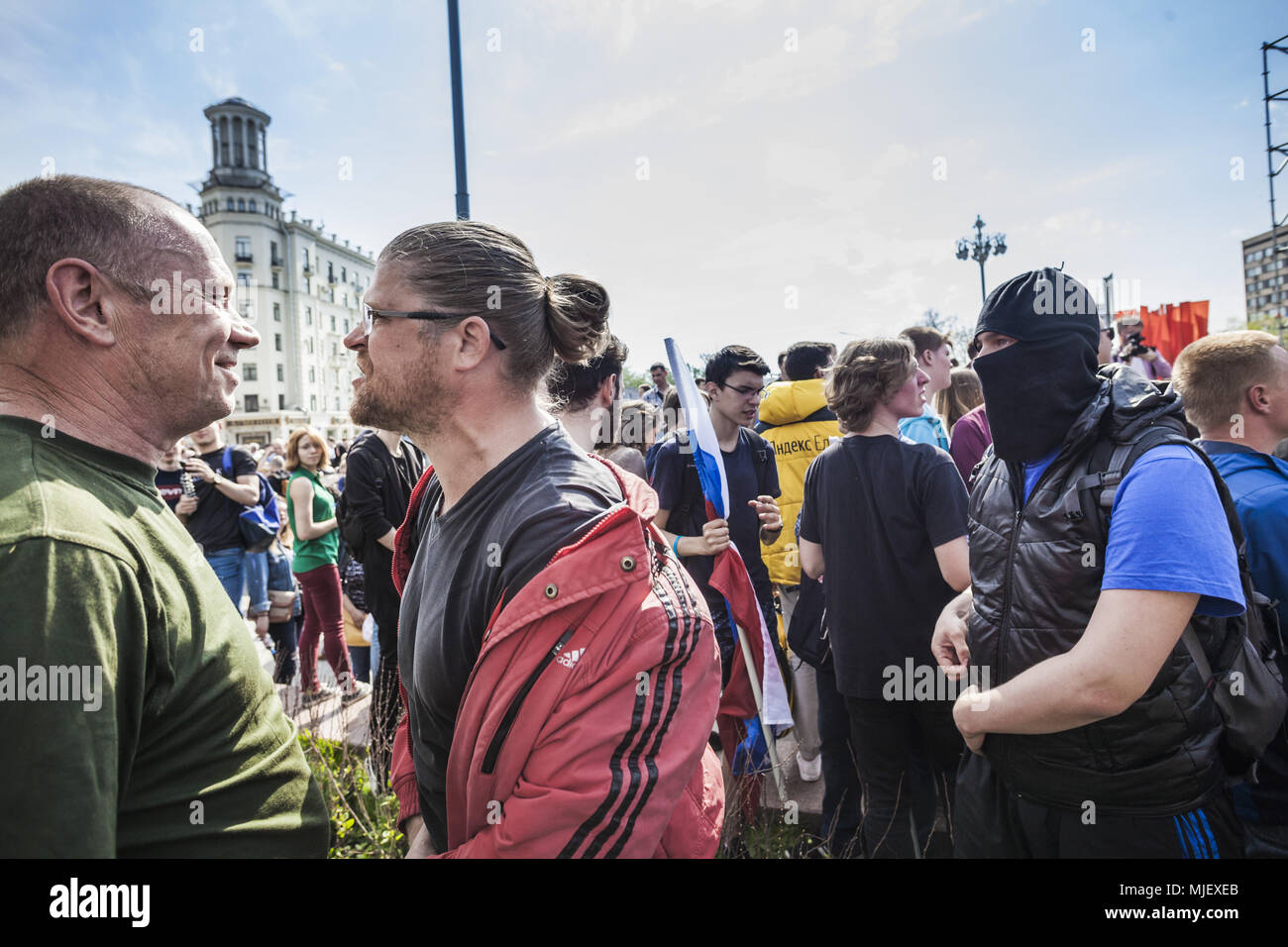 Moscow, Moscow, Russia. 5th May, 2018. Tension between a Putin and a ...