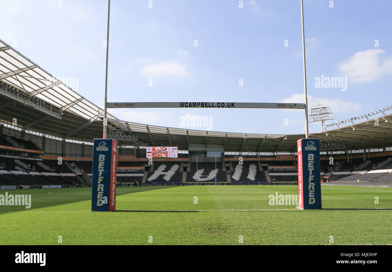 Hull, UK. 05th May 2018, KCOM Stadium, Hull, England; Betfred Super League rugby Round 14 Hull ...