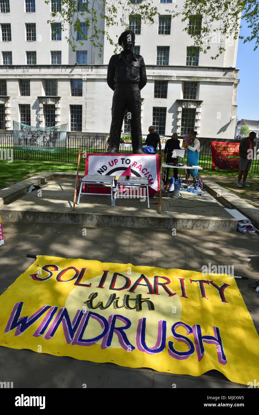 Whitehall, London, UK. 5th May 2018. Windrush Generation protest ...