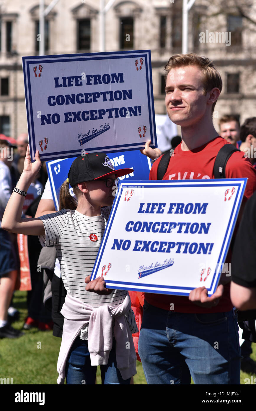 Parliament Square, London, UK. 5th May 2018. The 'March for Life' to ...