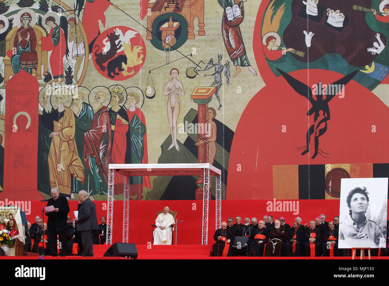 May 5, 2018- Rome, Italy - POPE FRANCIS presides at Tor Vergata ...