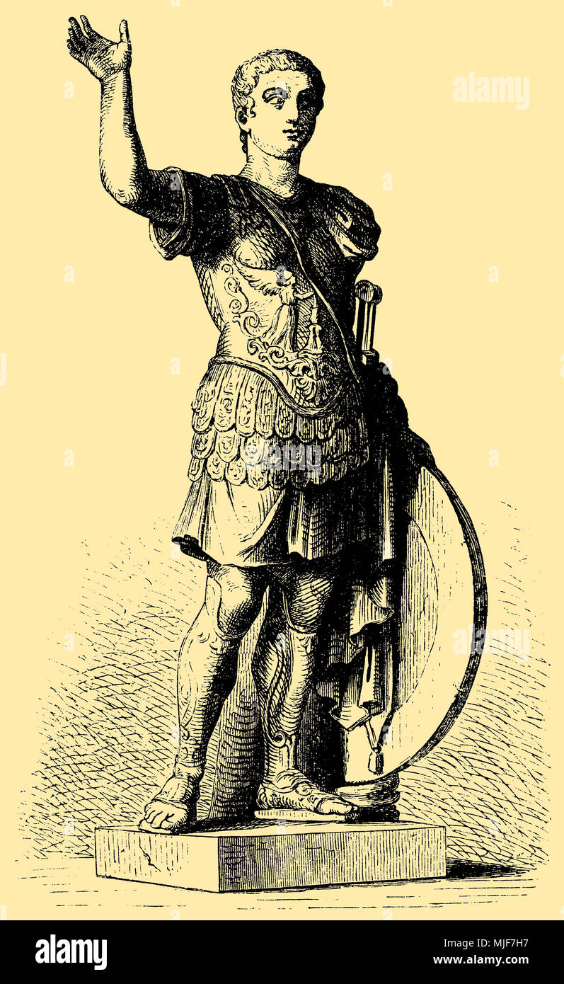 Titus Flavius Vespasian . Statue in the Louvre in Paris Stock Photo - Alamy
