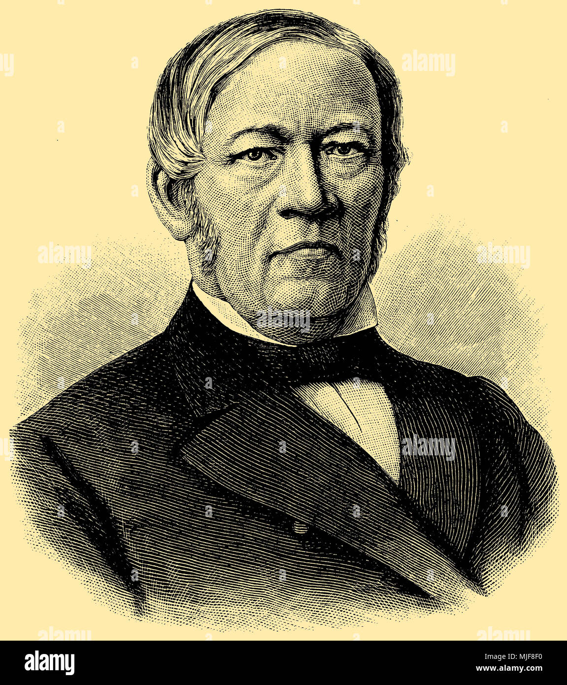 Georg Weitz (born October 9, 1813, died May 24, 1886 Stock Photo - Alamy
