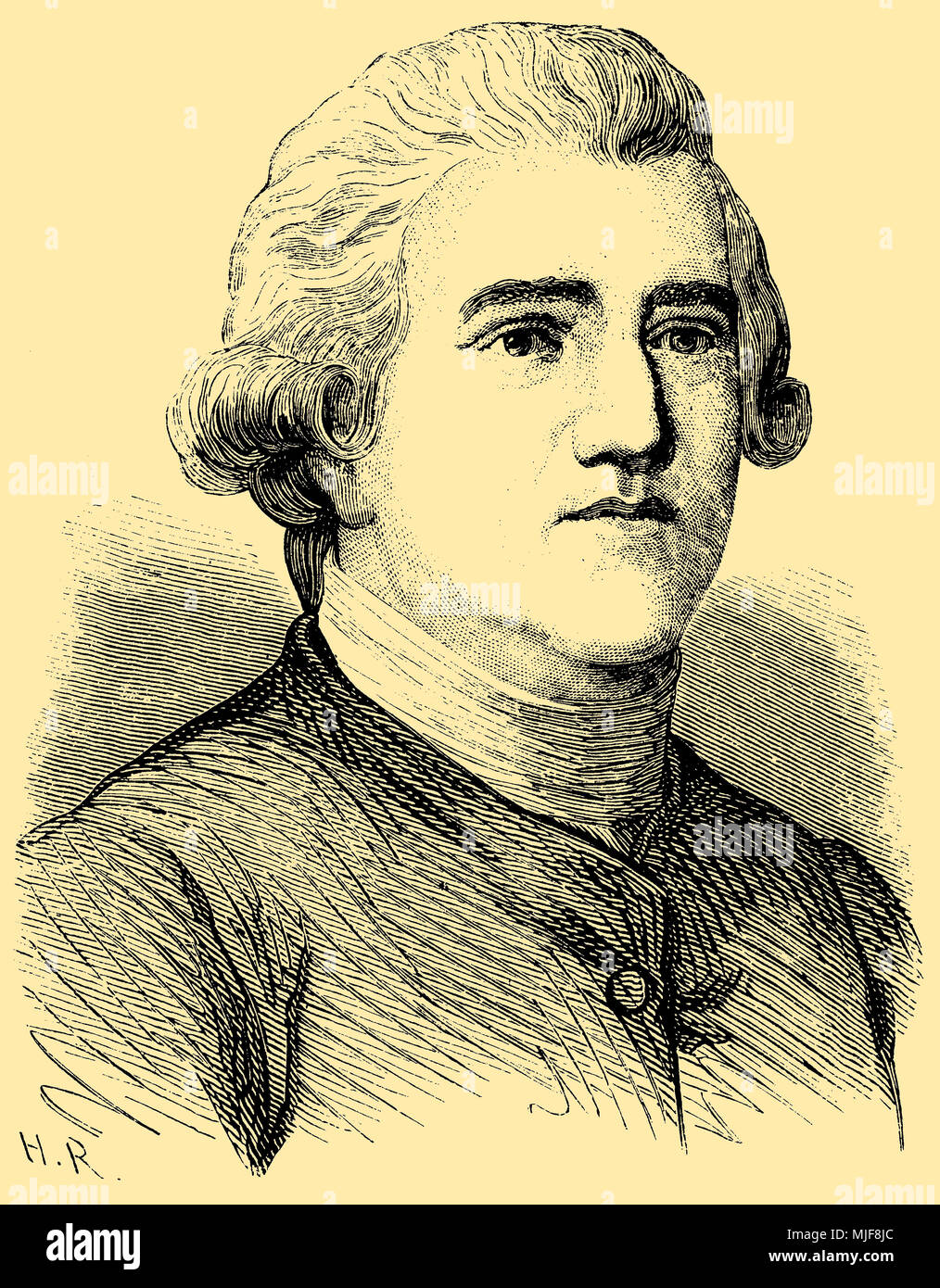 Josiah Wedgwood (born July 12, 1730 , died January 3, 1795 Stock Photo ...
