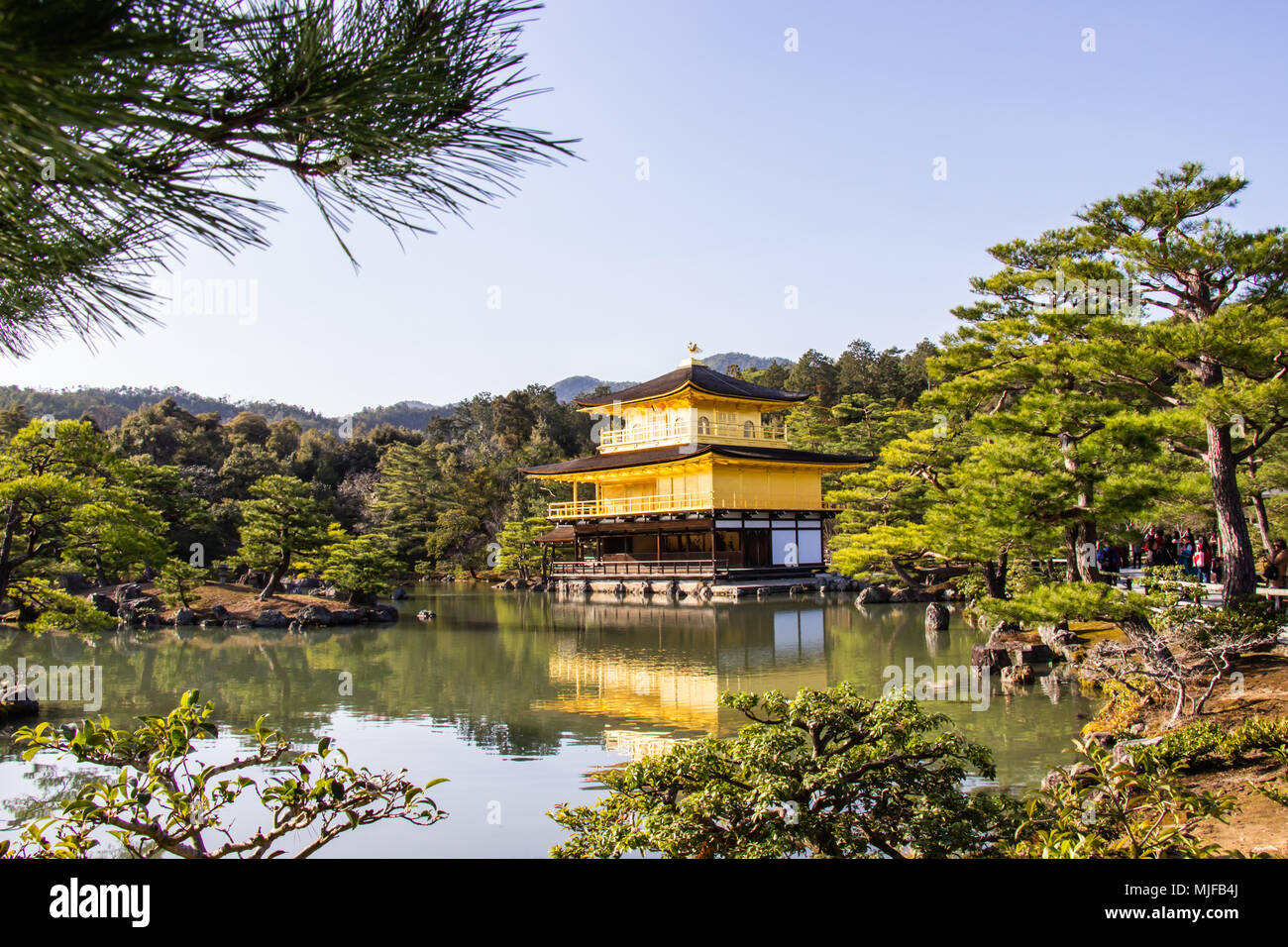 KYOTO, JAPAN - MARCH 13, 2018: Golden Pavilion of Kinkaku-ji temple ...