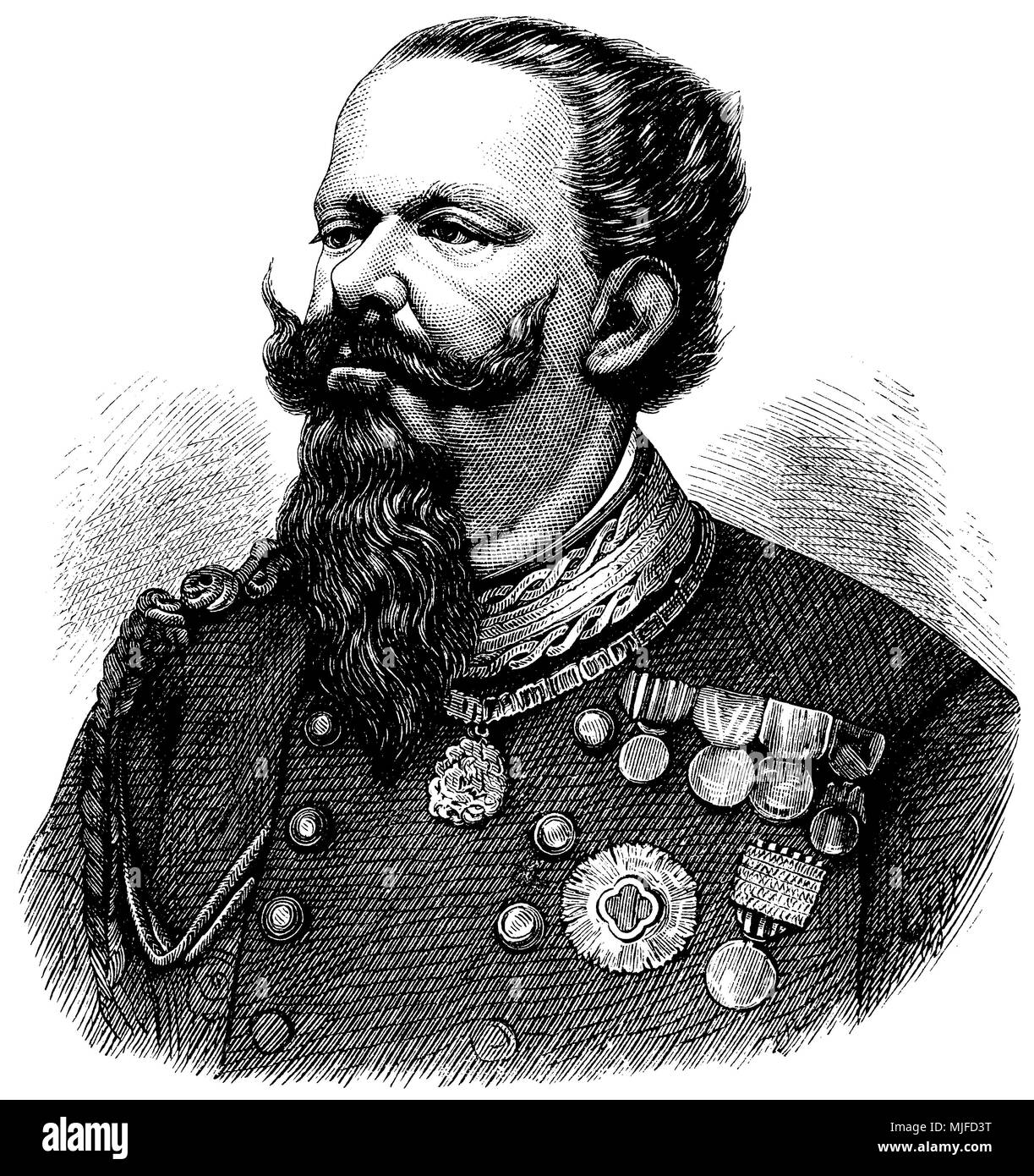 Victor engraving illustration portrait Black and White Stock Photos ...