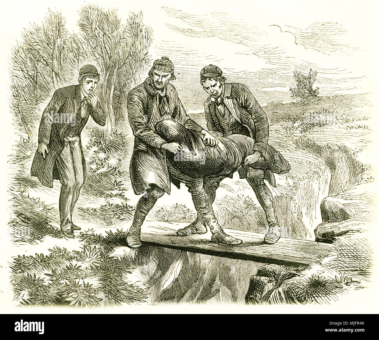 Victorian murder illustration hi-res stock photography and images - Alamy