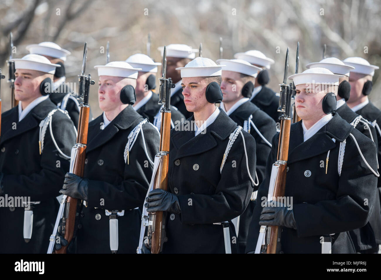 Sailors from the U.S. Navy Ceremonial Honor Guard support a Navy Full ...