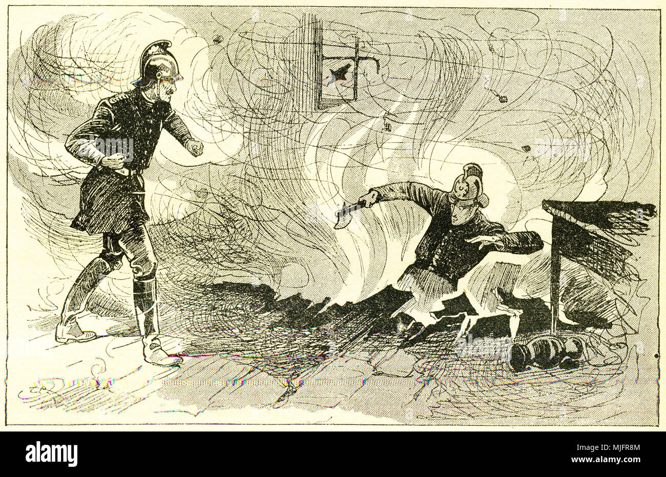 1800s fireman illustration hi-res stock photography and images - Alamy