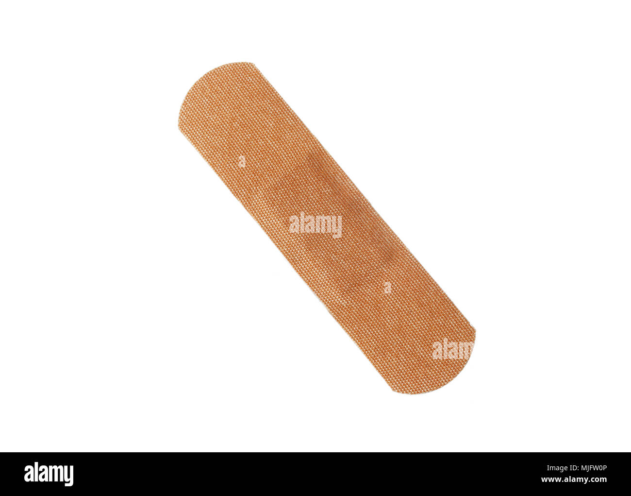 One beige unused fabric plaster isolated on white background Stock ...