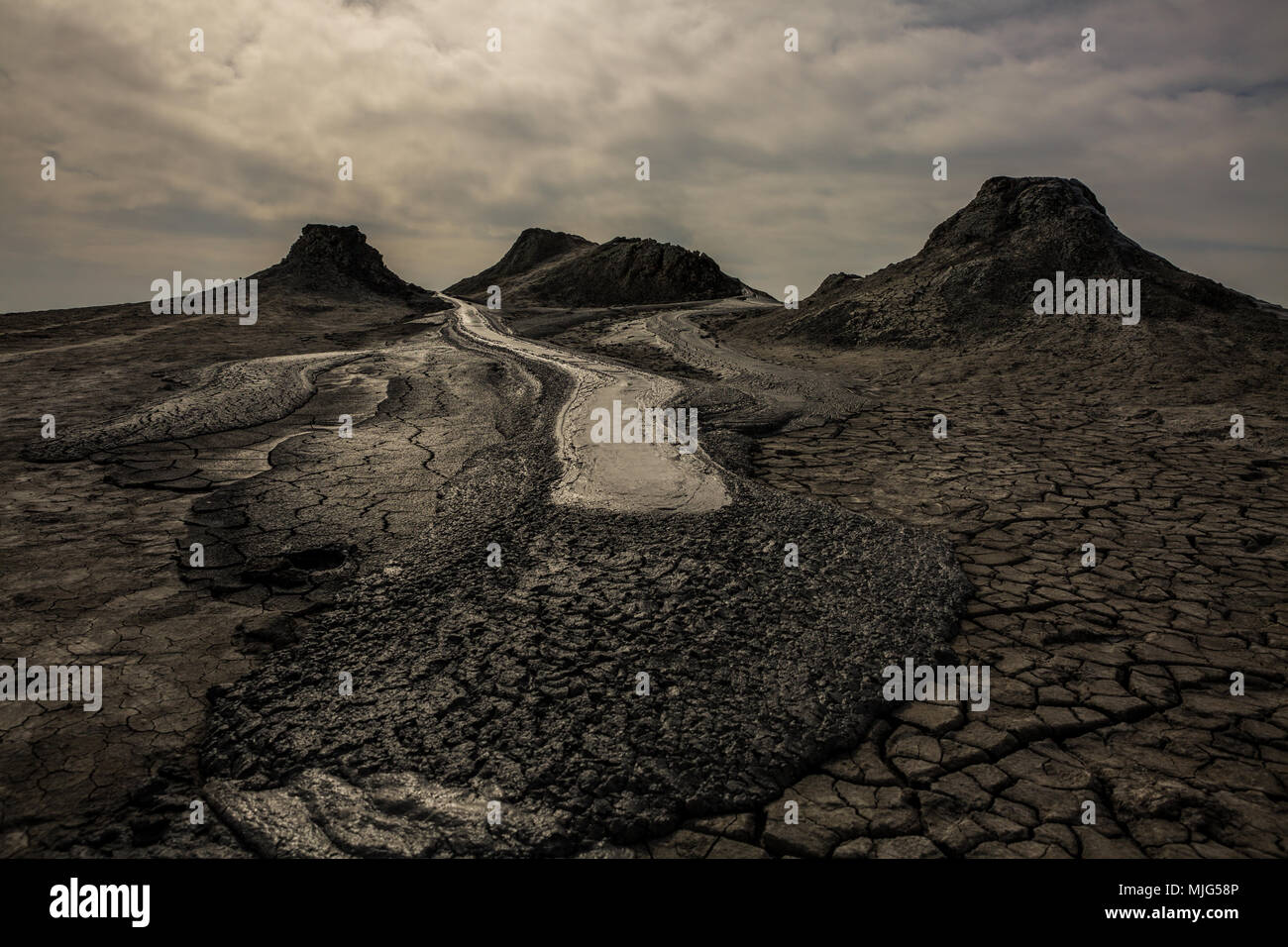 Eruption of Mud Volcanoes in Gobustan, Azerbaijan Stock Photo - Alamy