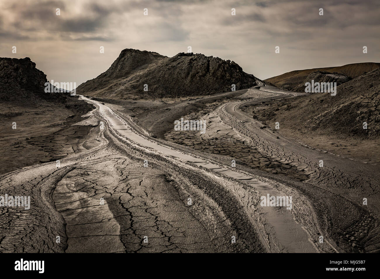 Mud Volcanoes Eruption Stock Photo - Alamy