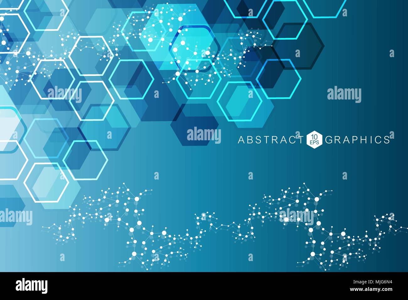 Hexagonal Abstract Background Big Data Visualization Global Network