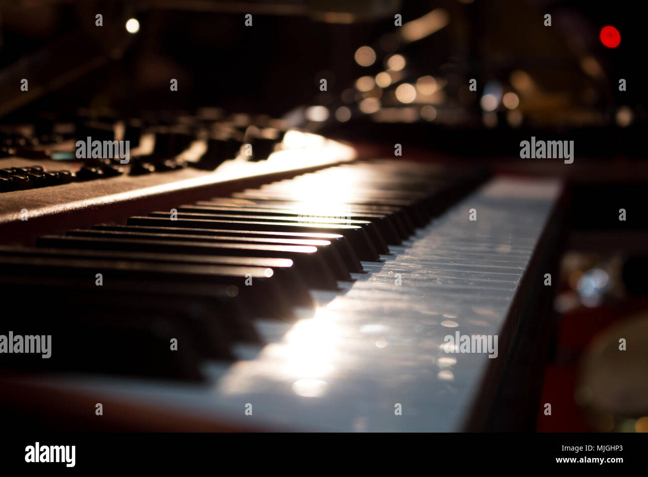 Piano Keyboards In Music Studio. Musical Instruments Stock Photo - Alamy