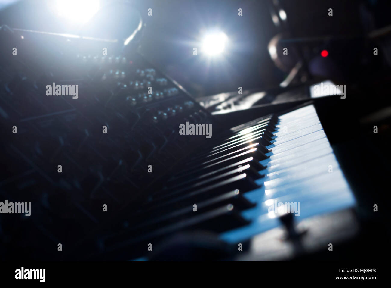 Piano Keyboards In Music Studio. Musical Instruments Stock Photo - Alamy