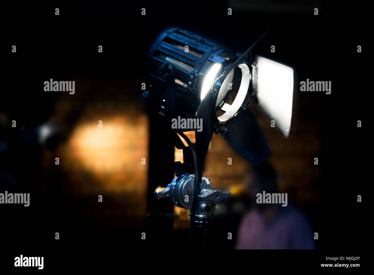Vintage Theatre Spot Light In The Studio Stock Photo - Alamy
